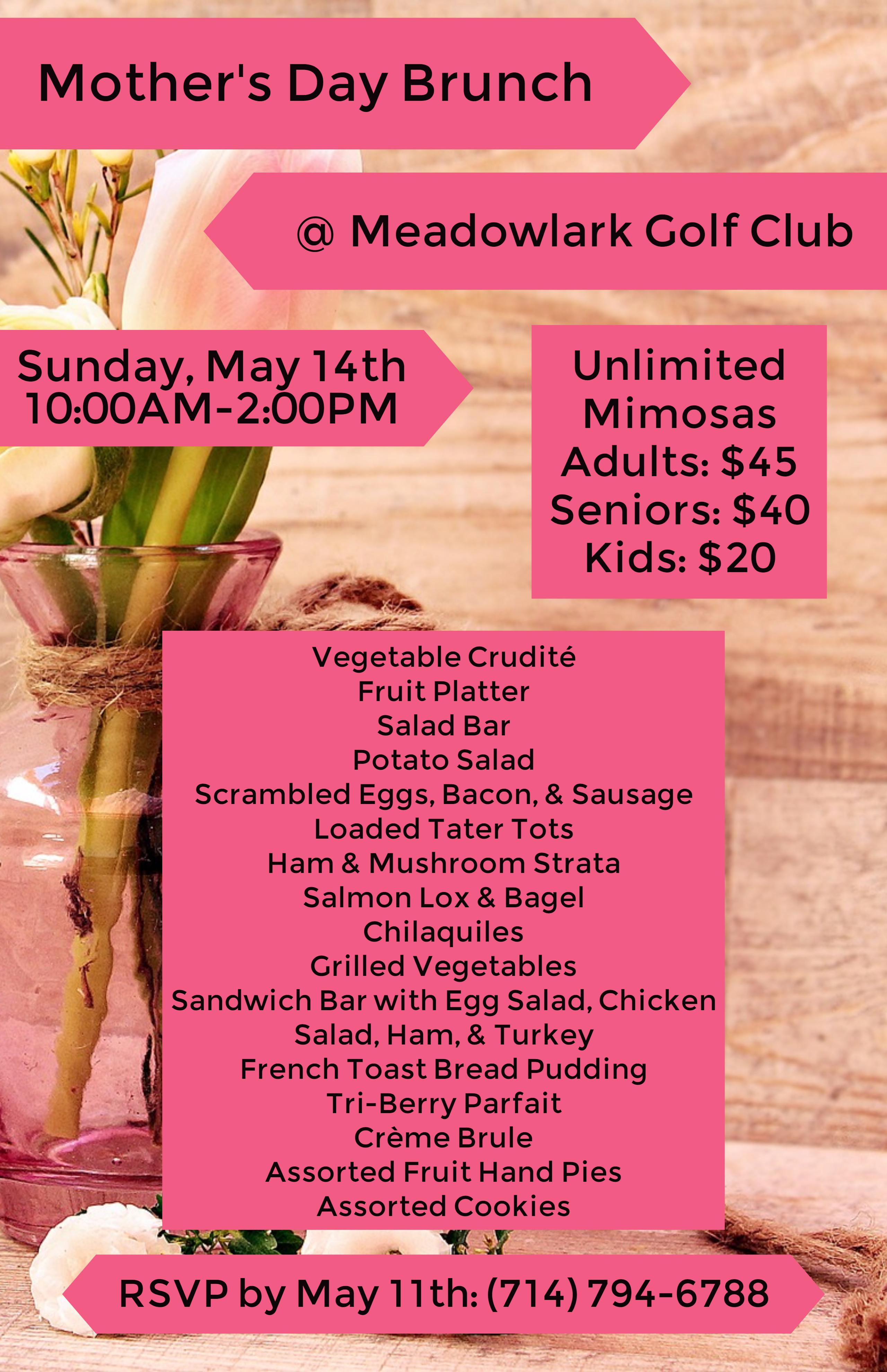 Mothers Day Brunch | Meadowlark Golf Club | 2017-05-14